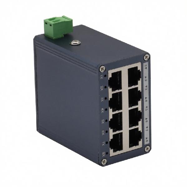 Quality DIN Rail Mount Mini Industrial Switch 10/100Mbps Compact 8 Port Ethernet Switch for sale