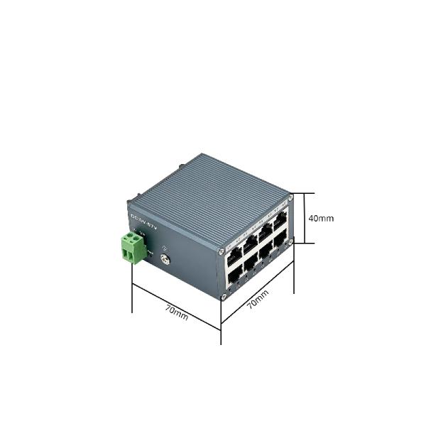 Quality DIN Rail Mount Mini Industrial Switch 10/100Mbps Compact 8 Port Ethernet Switch for sale