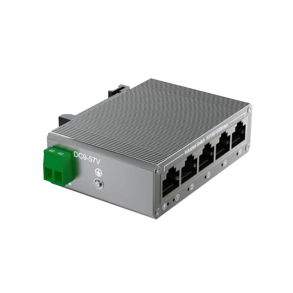 Quality Mini 5 Port Industrial Ethernet Switch 1000Mbps DIN Rail Mount for sale