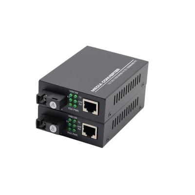China 1000Mbps Gigabit Fiber Media Converter 1 Fiber SC 1 RJ45 Ethernet To Fiber 20KM for sale
