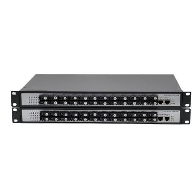 China 24 Port SC Fiber Switch With 2 Gigabit RJ45 Uplink Ports Media Converter for sale