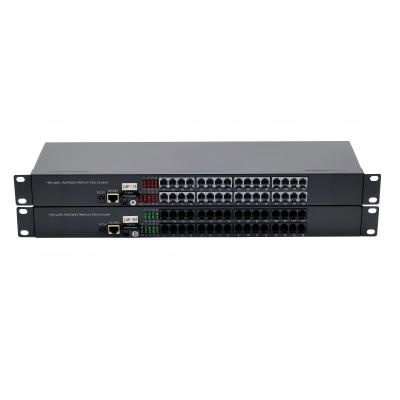 China 24 Channel Rack Mount Telephone Fiber Optic Multiplexer FXS / FXO For PBX for sale