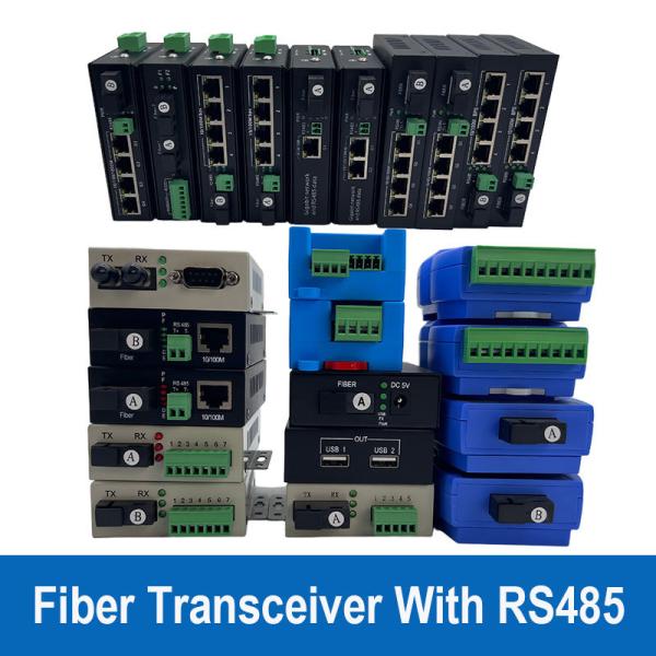 Quality RS485 Single Mode Fiber Optic Transceiver 20KM Data Over Fiber Converter for sale