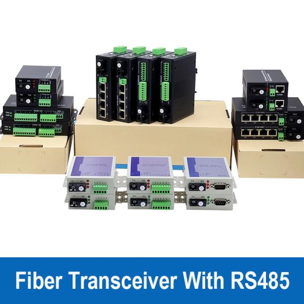 Quality RS485 Single Mode Fiber Optic Transceiver 20KM Data Over Fiber Converter for sale