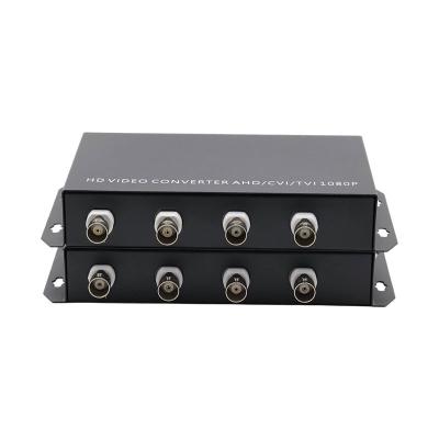 China Fiber Extender 4CH HD Video Fiber Converter AHD CVI TVI 1080P Coax to Fiber Transmission CCTV for sale