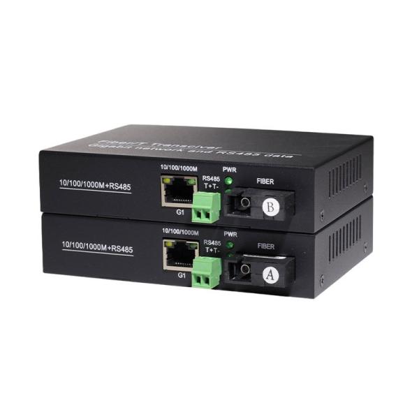 Quality Fiber Optic Transceiver 1 Channel RS485 Fiber Optic Converter with Gigabit Ethernet Port Bi-Directional  for sale