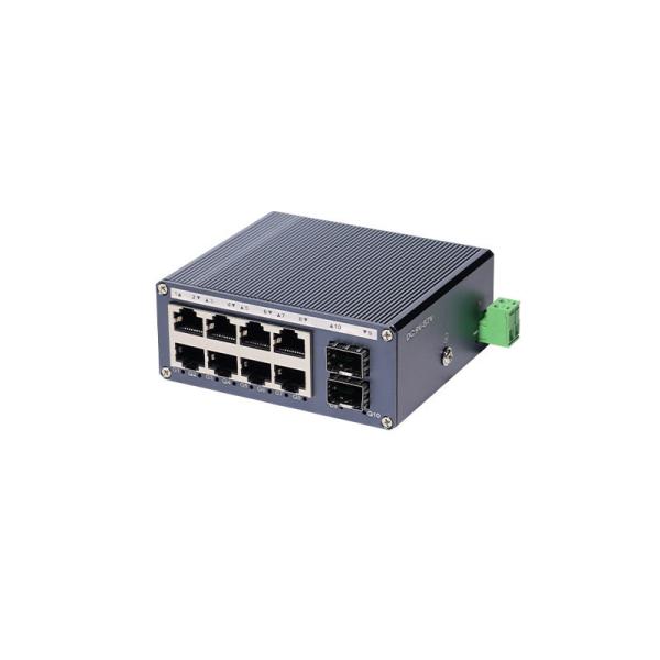 Quality Mini Industrial Gigabit Switch 2 SFP Fiber 8 RJ45 Ports Cost-Effective Ethernet Switch for sale