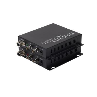China 3G HD-SDI Fiber Optic Extender 2 Channel Unidirectional Broadcast Grade SDI Over Fiber Transceiver for sale