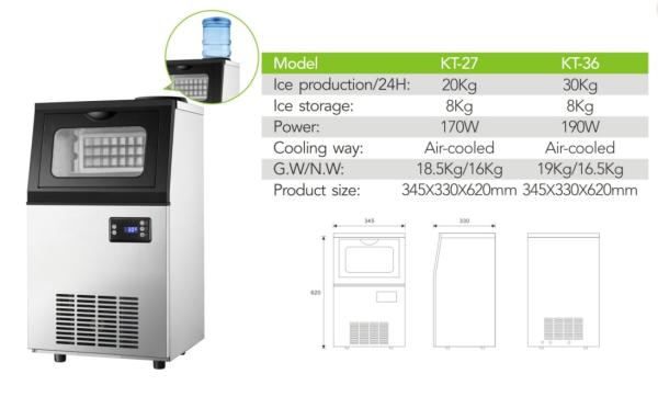 Quality BLG 80kg/24hours High Commercial Ice Cube Maker for Coffee Tea & Cold Drink for sale