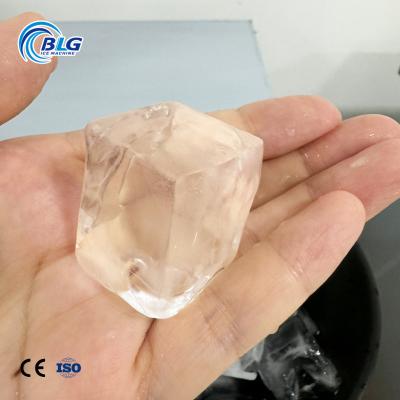 China BLG Big Cube Ice Machine 100kg 200kg 400kg 24Hrs Spray Type 35mm,50mm Clear Large Square Ice Cube for Whisky Use in Bar Hotel for sale