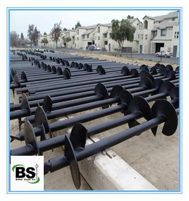 China Round Shaft Helical Screw Piles for Deep Foundation for sale