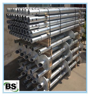 China Round Shaft Steel Helical Anchor/Helical Pier/Screw Piles for sale