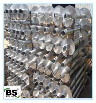 China round shaft helical piers reinforce Weak surfaces soils for sale
