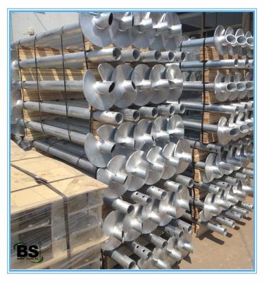China more powerfull round shaft helical piles underpinning the wall for sale