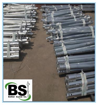 China Galvanized Steel Round Heavy Spiral Ground Anchor Helical Screw Piles for sale