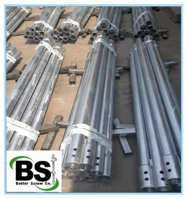 China Perforated Steel Round Shaft Helical Push Piers for sale