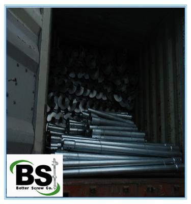 China strength building foundation round shaft helical piles for sale