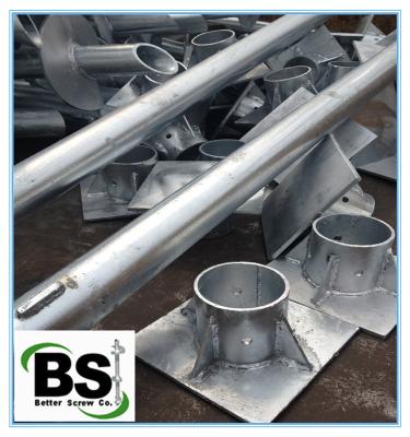 China Lead Length of 5ft/7ft round shaft helical piers for sale