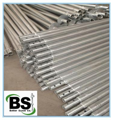 China Galvanized Underpinning round helical piles for foundation repair. for sale