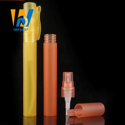 China Alcohol Pen Spray Bottle 10ml Hand Sanitizer 0.14CC Discharge For Soap Mosquito Repellent for sale