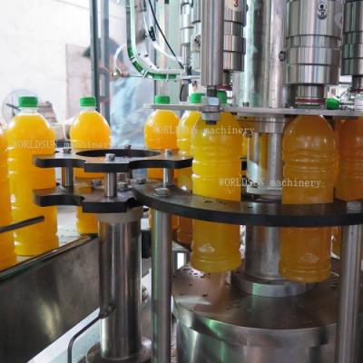 China 4-In-1 220V 15000BPH food grade Juice Bottle pulp juice Filling Machine stainless steel for sale