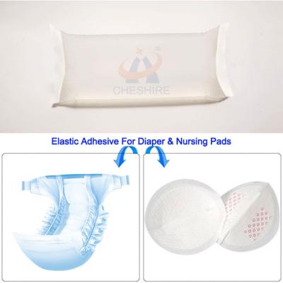 China Elastic Adhesive High Quality Colorless Hydrogenated Hot Melt Pressure Sensitive Adhesive for Baby Diaper for sale