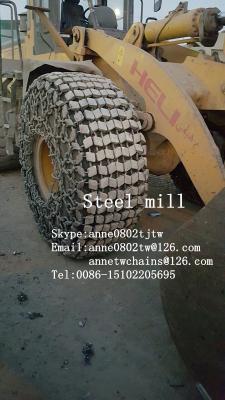 China mining otr tire chains 29.5-25 wheel loader tyre protection chains for sale
