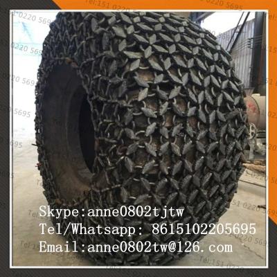 China mining otr tire chains 35/65-33 wheel loader tyre protection chains for sale