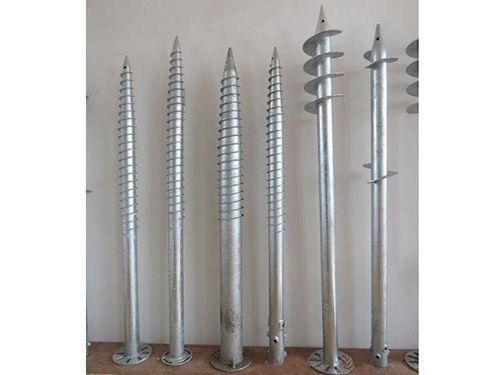 Solar PV Mounting System Ground Screw Galvanized Post Anchor Spiral Pile Helical Piles