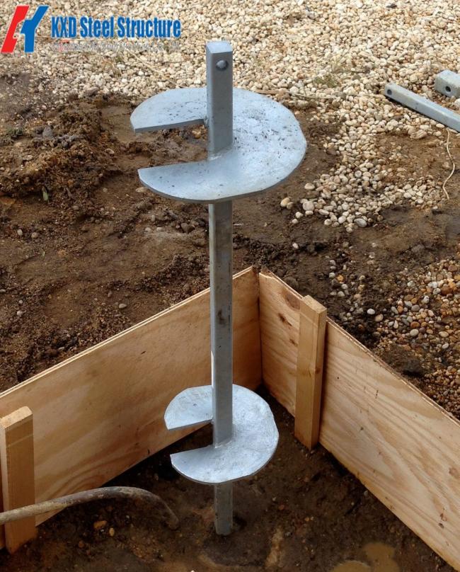 Prefabricated Hot Deep Galvanzied Steel Ground Screw Metal Customized Iron Helical Anchor Bolt