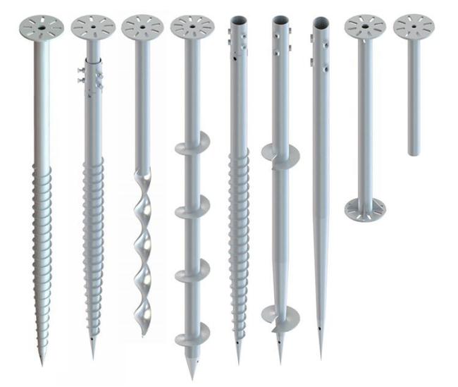 U Shape Galvanized Steel Ground Screw Pile