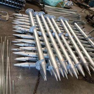 China Light Energy Foundation Helix Ground Screw With Steel Shaft And Helical Flights for sale
