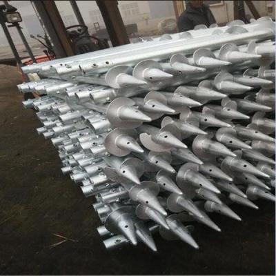 China Light Steel Construction Helical Ground Anchors Pile For Solar Foundation System for sale