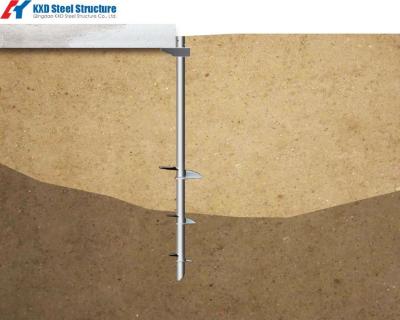 China Outdoor Forged Steel Structure Helical Piles Foundation GB Standard Helix Earth Anchor for sale