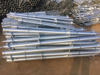 China Industrial Hot DIP Galvanized Helical Ground Anchors Spiral Piles With Customized Shaft for sale