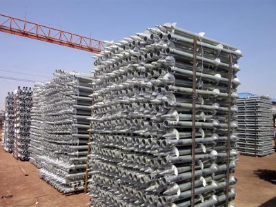China Double Leaf Pre Embedded Helical Ground Anchors Length 1600mm Galvanised Screw Piles for sale
