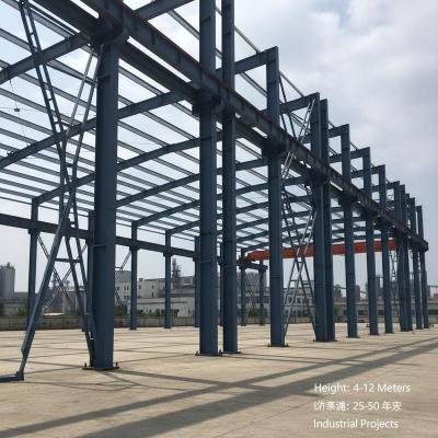 China Height Usually 4 to 12 Meters Industrial Steel Structure Framework Featuring Lifespan 25 to 50 Years Ideal for Industrial Projects for sale