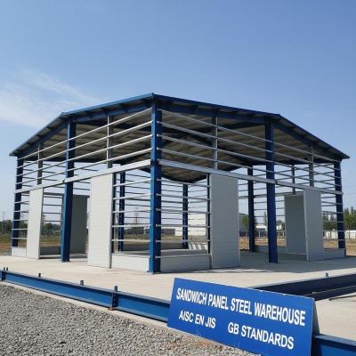 China Sandwich Panel Roof And Wall Steel Structure Warehouse Frame Structure Engineered To AISC EN JIS GB Standards For Versatile And Storage for sale