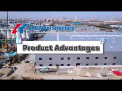 Construção de edifícios de aço galvanizado comercial com parede de telhado de lã de rocha