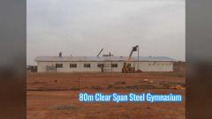 80m Clear Span Steel Gymnasium Structural Solution