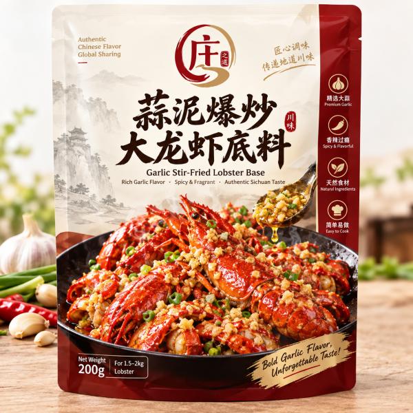 Quality Garlic Stir-Fried Lobster Seasoning Base with Rich Garlic Flavor and Authentic Sichuan-Style Flavor for Versatile Seafood Application for sale