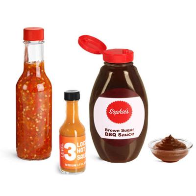 China Wholesale Proper Price  50Ml 330Ml Clear Pet Plastic Hot Sauce Woozy Bottles With Aluminum Cap for sale