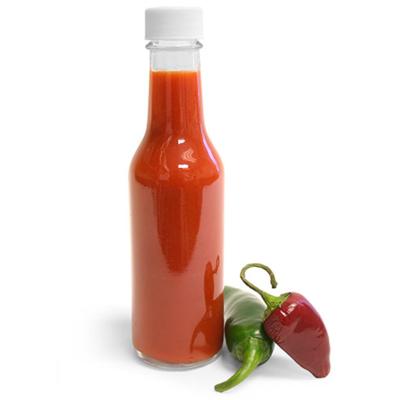 China Hot Sale Cheap 400Ml Pet Hot Sauce Mini Empty Chilli Tomato Tabasco Sauce Bottles With Plastic Caps for sale