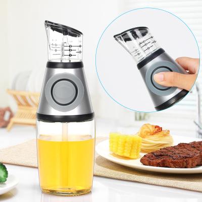China Wholesale Proper Price glass oil and vinegar dispenser set with stand for sale