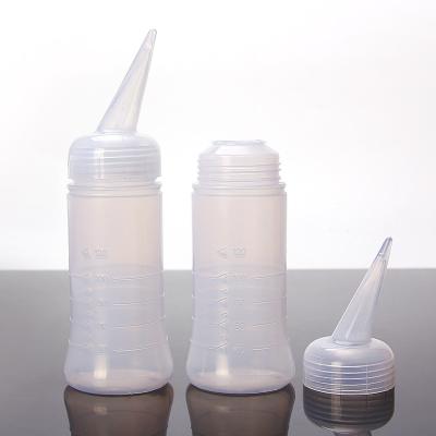 China Professional hair salon shampoo Hair Dye Coloring Soft plastic applicator bottle with nozzle for sale