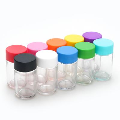 China Parsimonious Design Wholesale Custom Logo Empty Glass Bottle With PP Colorful Childproof Cap for sale