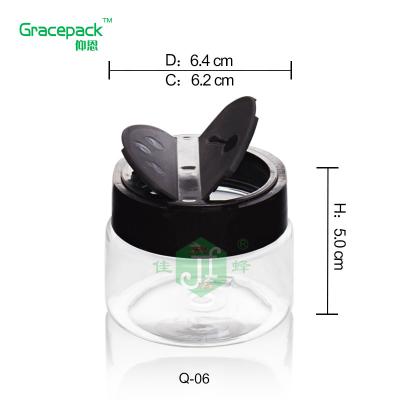 China PET Jar 250ml Plastic Spice Container With Butterfly hat Plastic Pepper Shaker for sale
