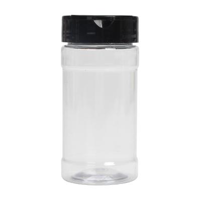 China 2022 100ml Wholesale Customized Pepper Bottle PET Round Clear Plastic Spice Salt Pepper Shakers Seasoning Jar Bottle for sale