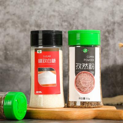 China Hot Sale 3Oz Pet Plastic Pepper Sugar Salt Spice Bottle Butterfly Cap Kitchen Use Pepper Seasoning Bottles for sale