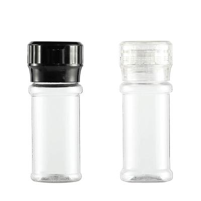 China 2021 Popular sales Plastic Salt Grinder Bottle 80Ml, Travel 100Ml Salt Pepper Grinder Bottles Plastic Grinder Black for sale